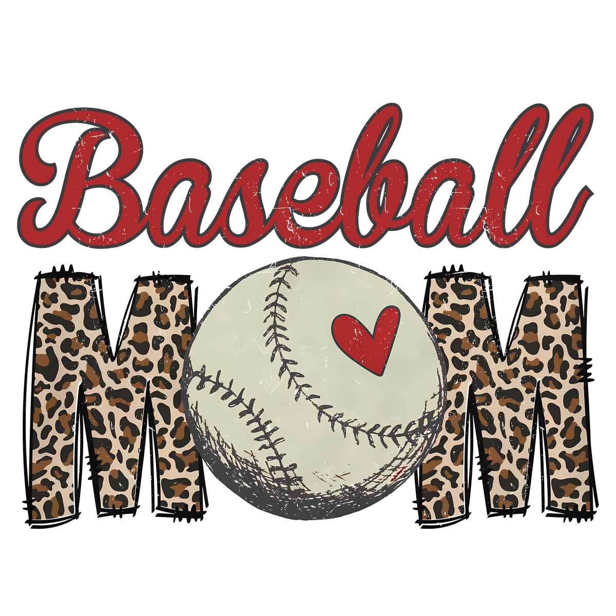 Leopard Baseball Mom Game Day PNG Digital Download Files | Inspire Uplift