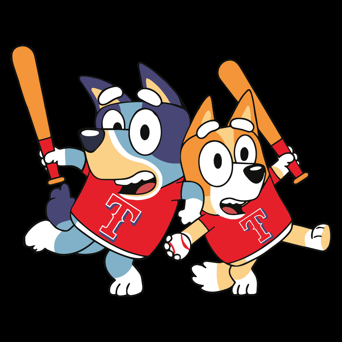 Bluey Bingo Texas Rangers Baseball SVG Digital Download File | Inspire ...