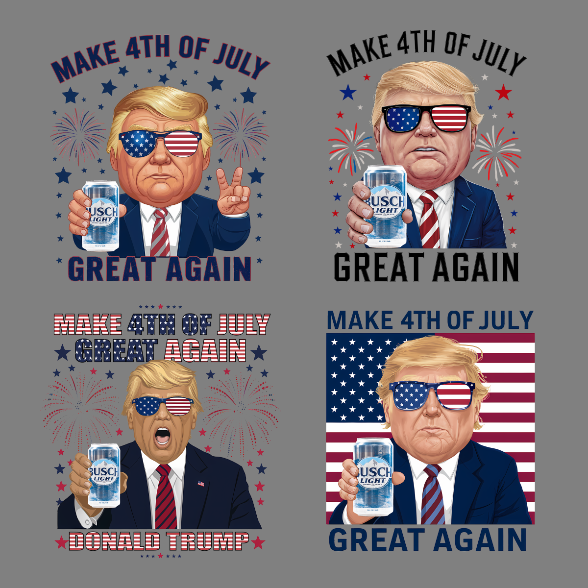 Make 4th Of July Great Again Busch Light PNG Bundle | Inspire Uplift
