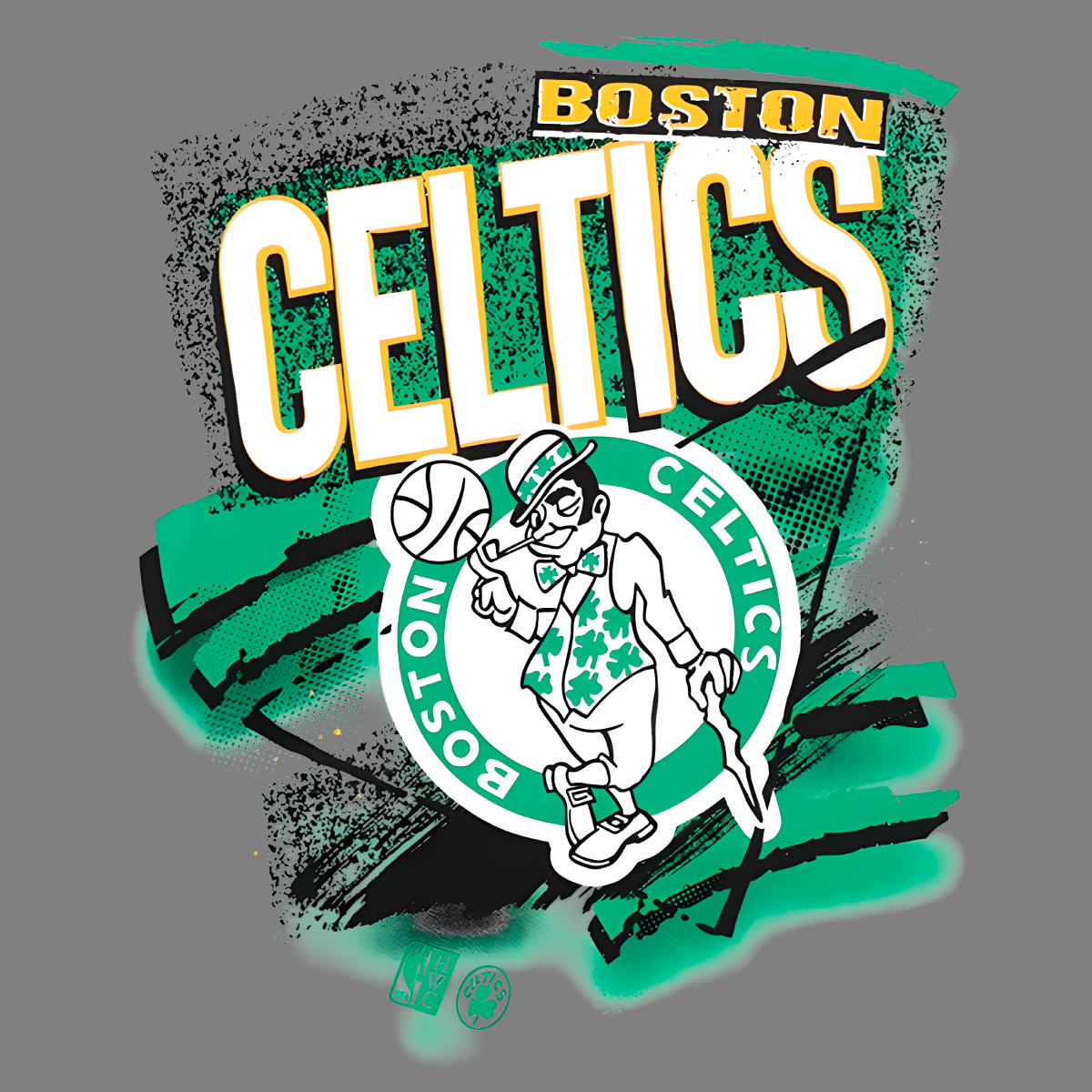 Vintage Boston Celtics Basketball Logo PNG | Inspire Uplift