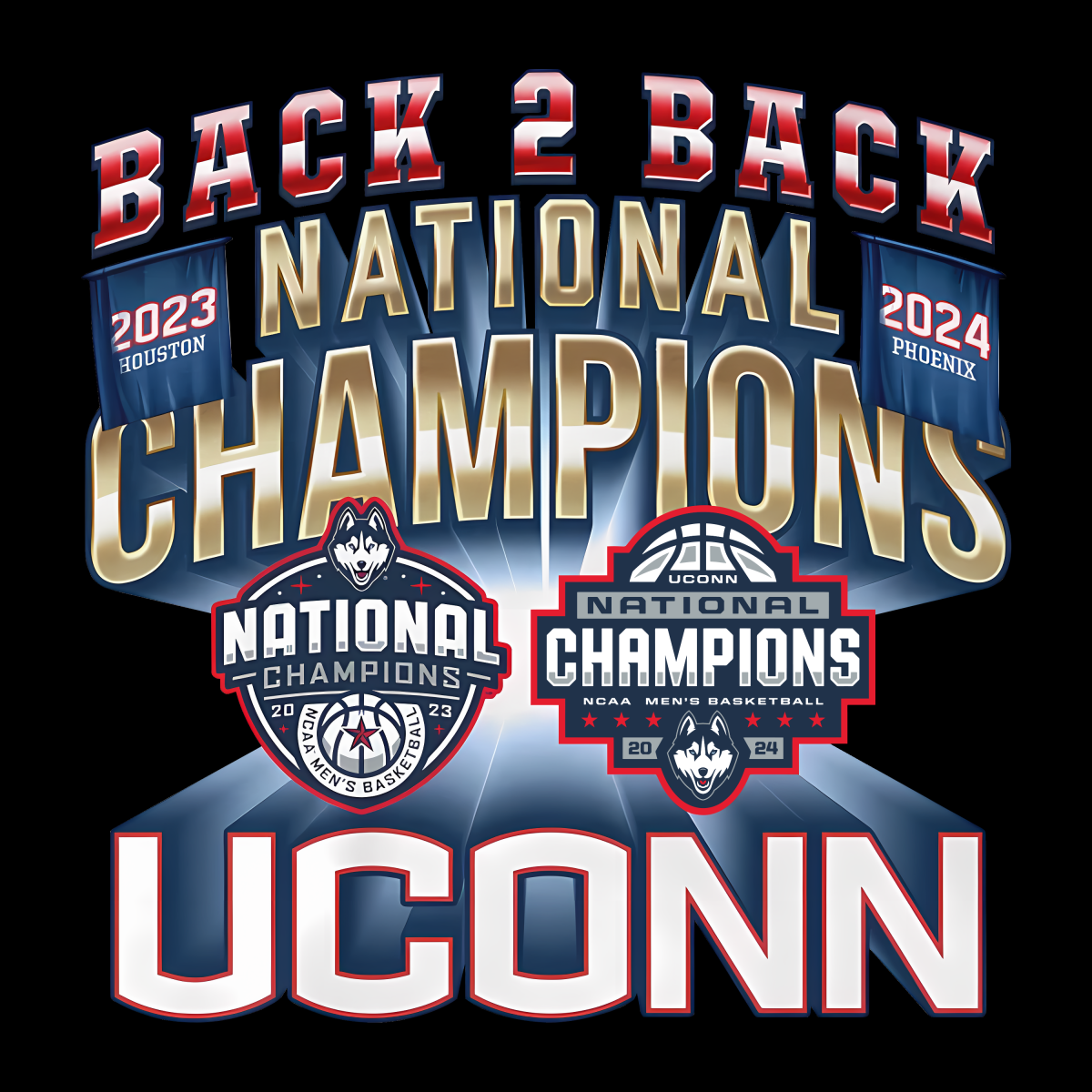 Back 2 Back National Champions UConn Huskies Basketball Png | Inspire ...