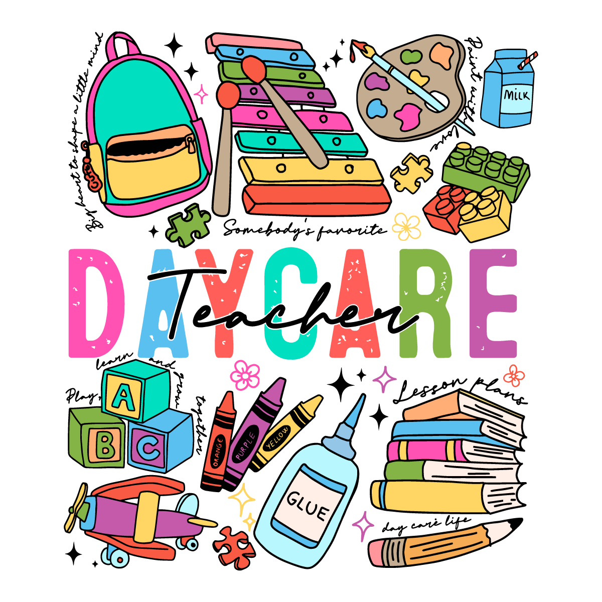 Daycare Teacher Svg | Inspire Uplift