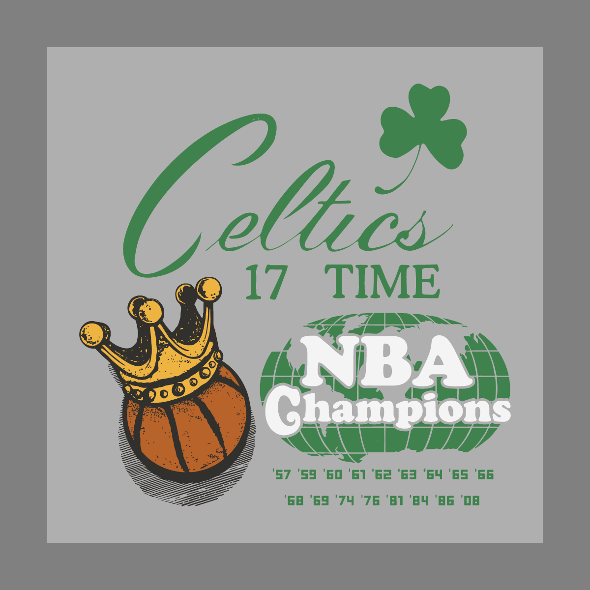 Celtics 17 Time NBA Champions SVG Digital Download Files | Inspire Uplift