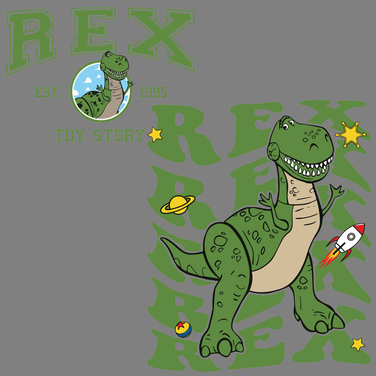 Funny Toy Story Rex Dinosaur Est 1995 SVG | Inspire Uplift