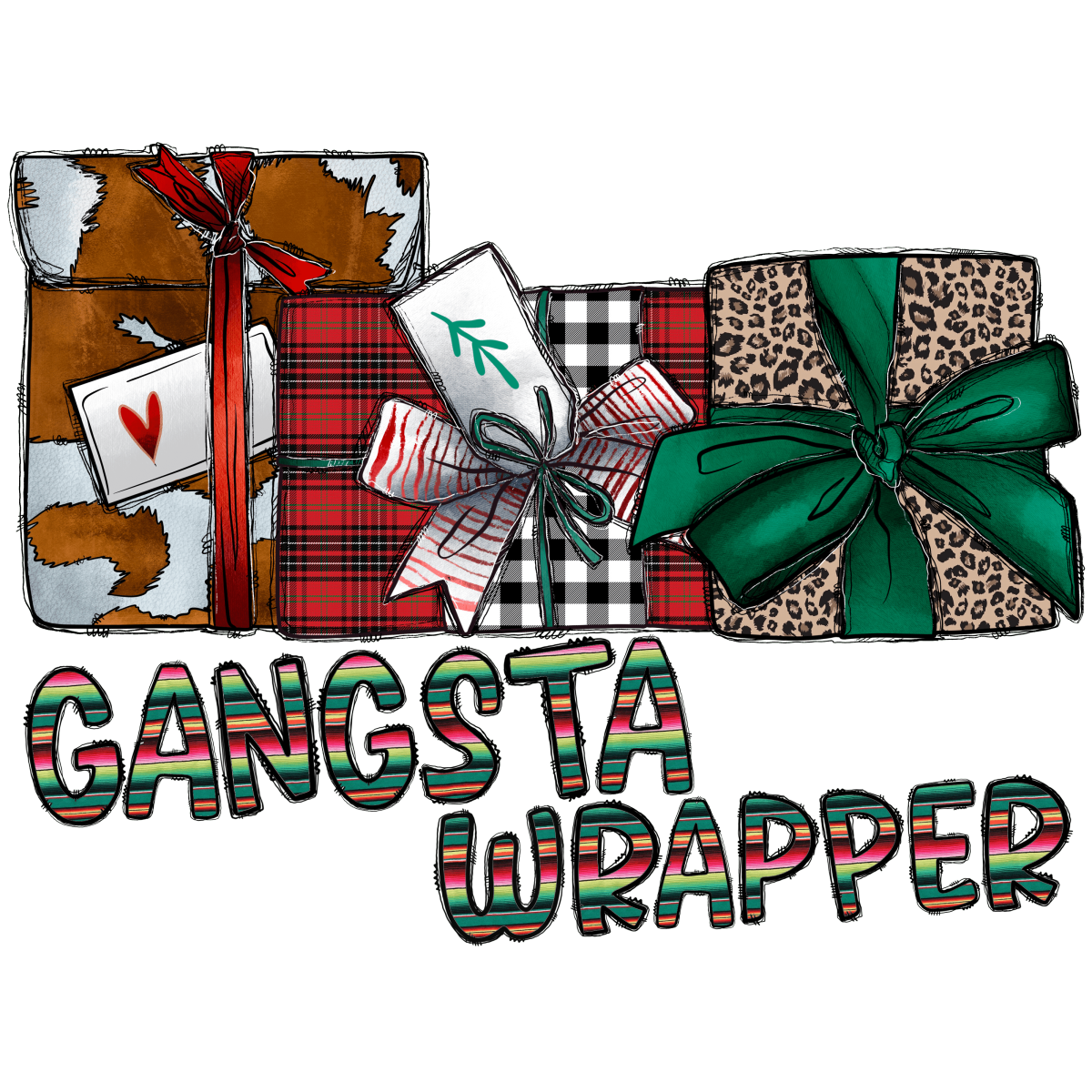 Gangsta Wrapper Gift Western PNG Digital Download Files | Inspire Uplift