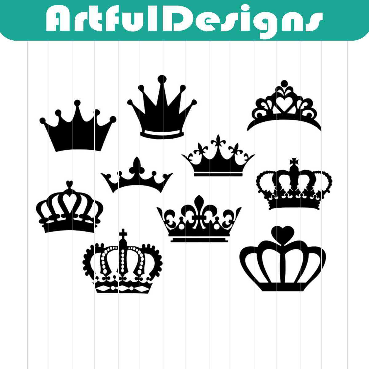Crown Bundle SVG Files For Silhouette, Files For Cricut, SVG | Inspire ...