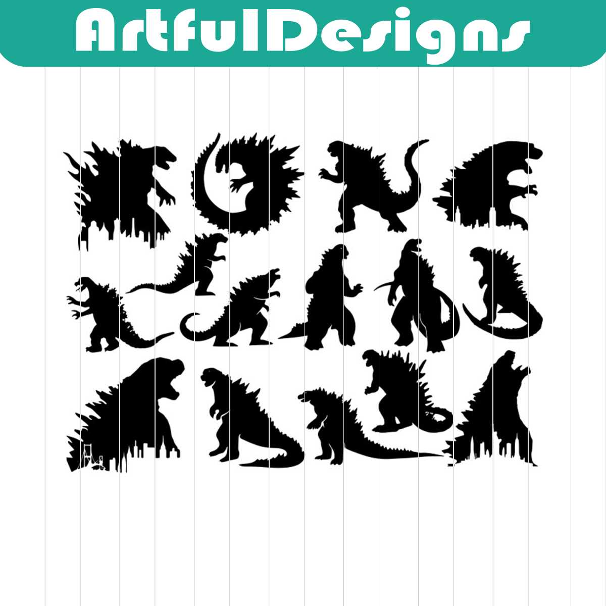 Godzilla Bundle SVG Files For Silhouette, Files For Cricut, | Inspire ...