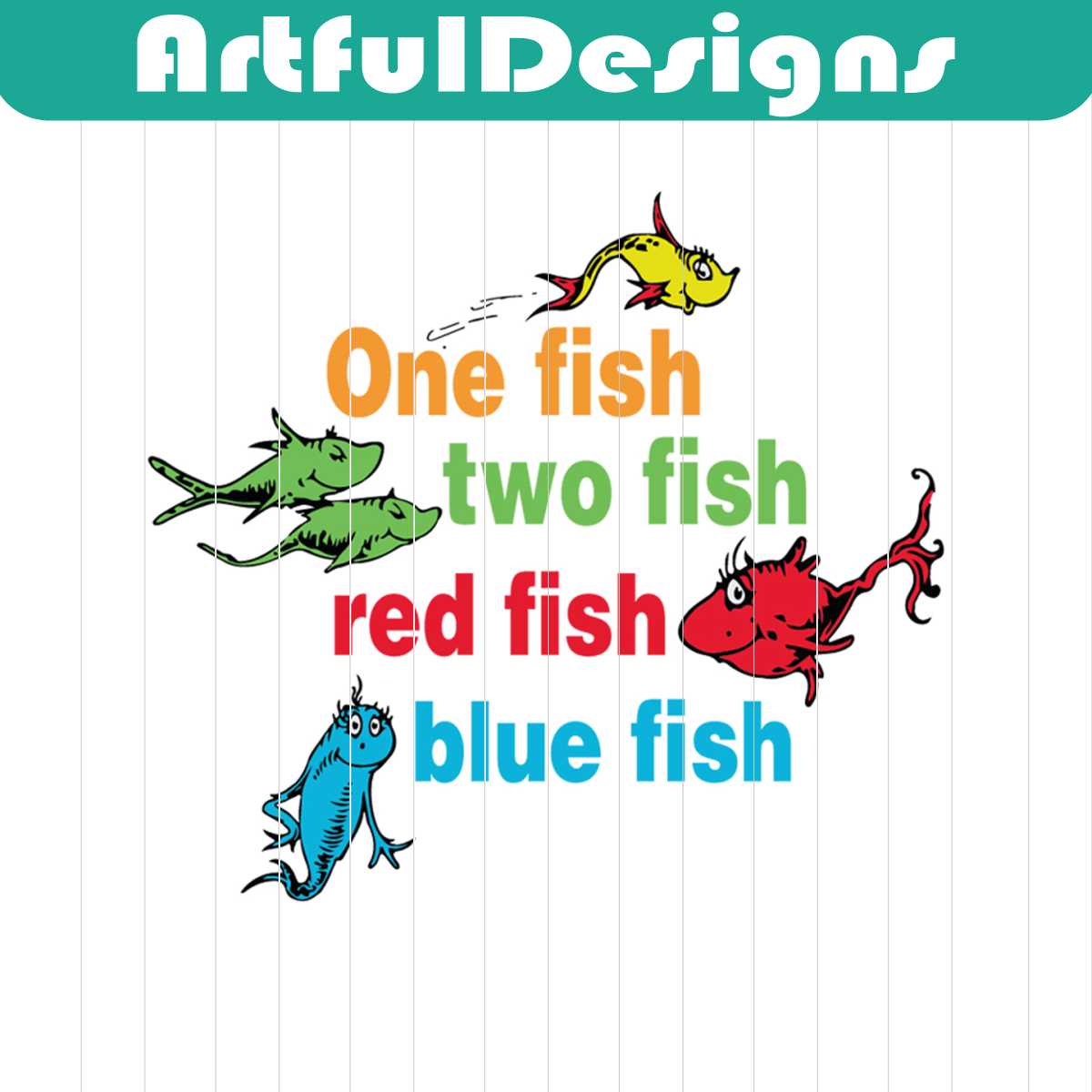 One Fish Two Fish Svg, Dr Seuss Svg, Seuss Svg, Dr Seuss Gif | Inspire ...