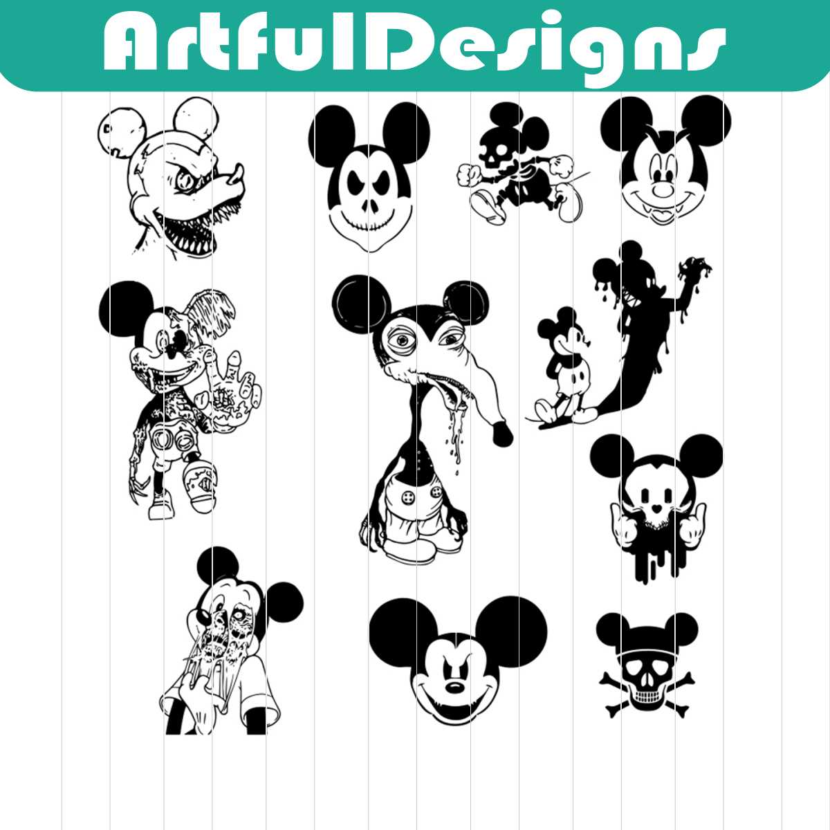 Halloween Scary Mickey Mouse Svg, Disney Svg, Halloween Svg, | Inspire ...