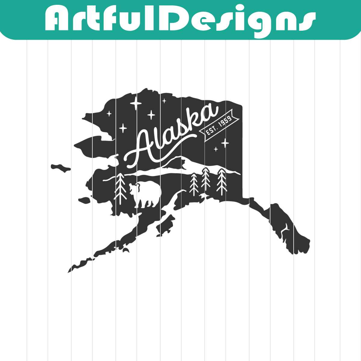 Vintage Alaska SVG cut file Alaska home svg, Alaska state s | Inspire ...