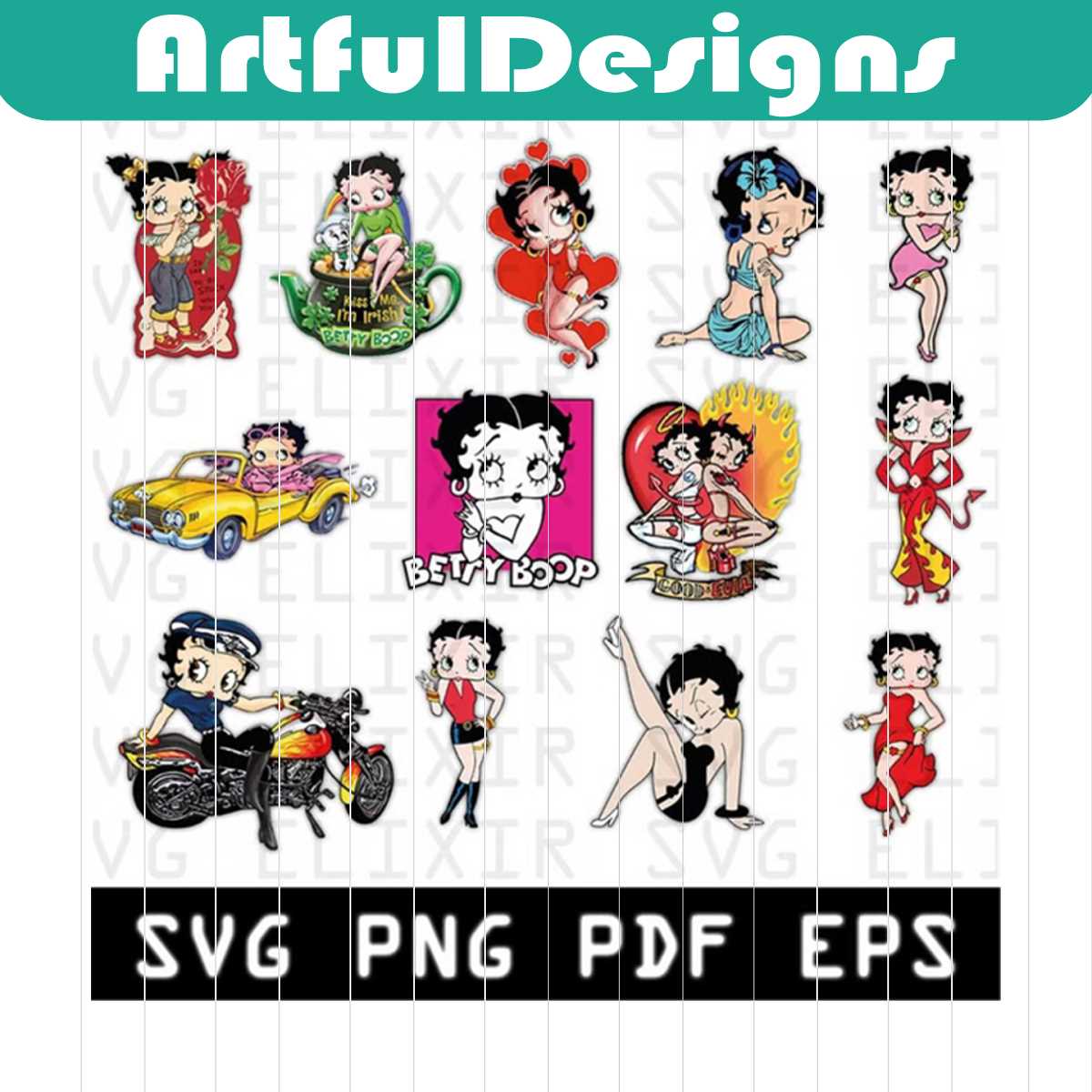 Betty Boop SVG, Betty Boop Vector, Betty Boop SVG Bundle, Be - Inspire ...