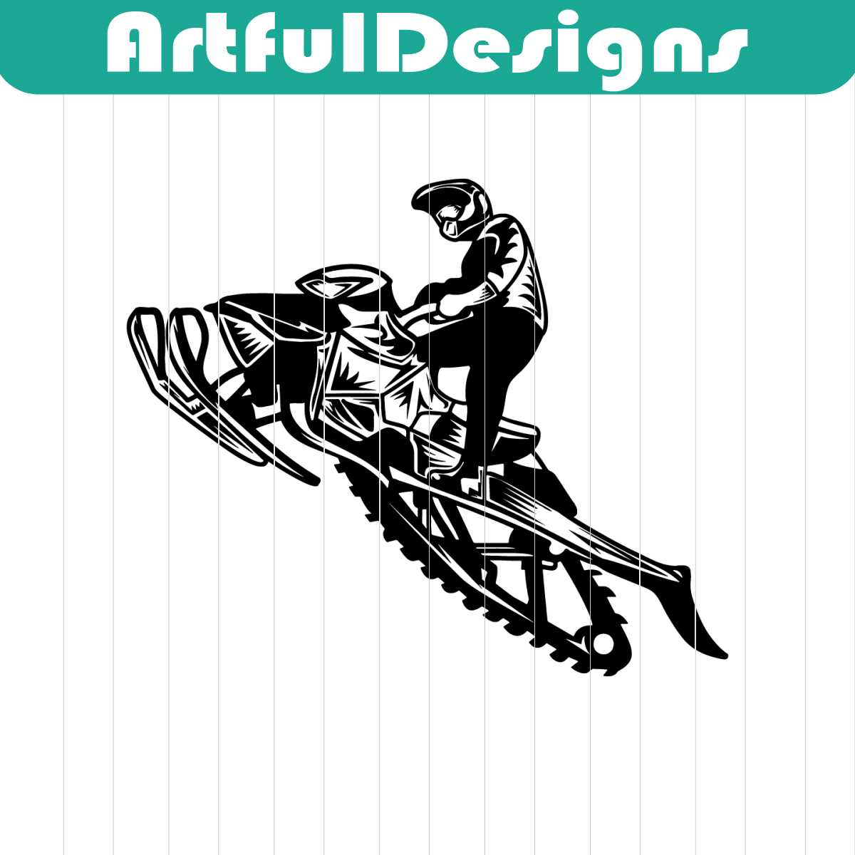 Snowmobile Jump SVG | Snowmobiler SVG | Winter Sports Illust | Inspire ...