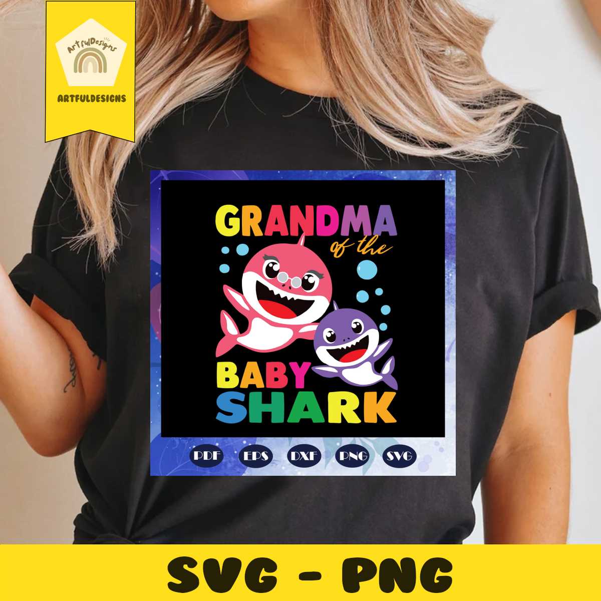 Grandma Of The Baby Shark Birthday, Grandma Shark svg, Mothe | Inspire ...