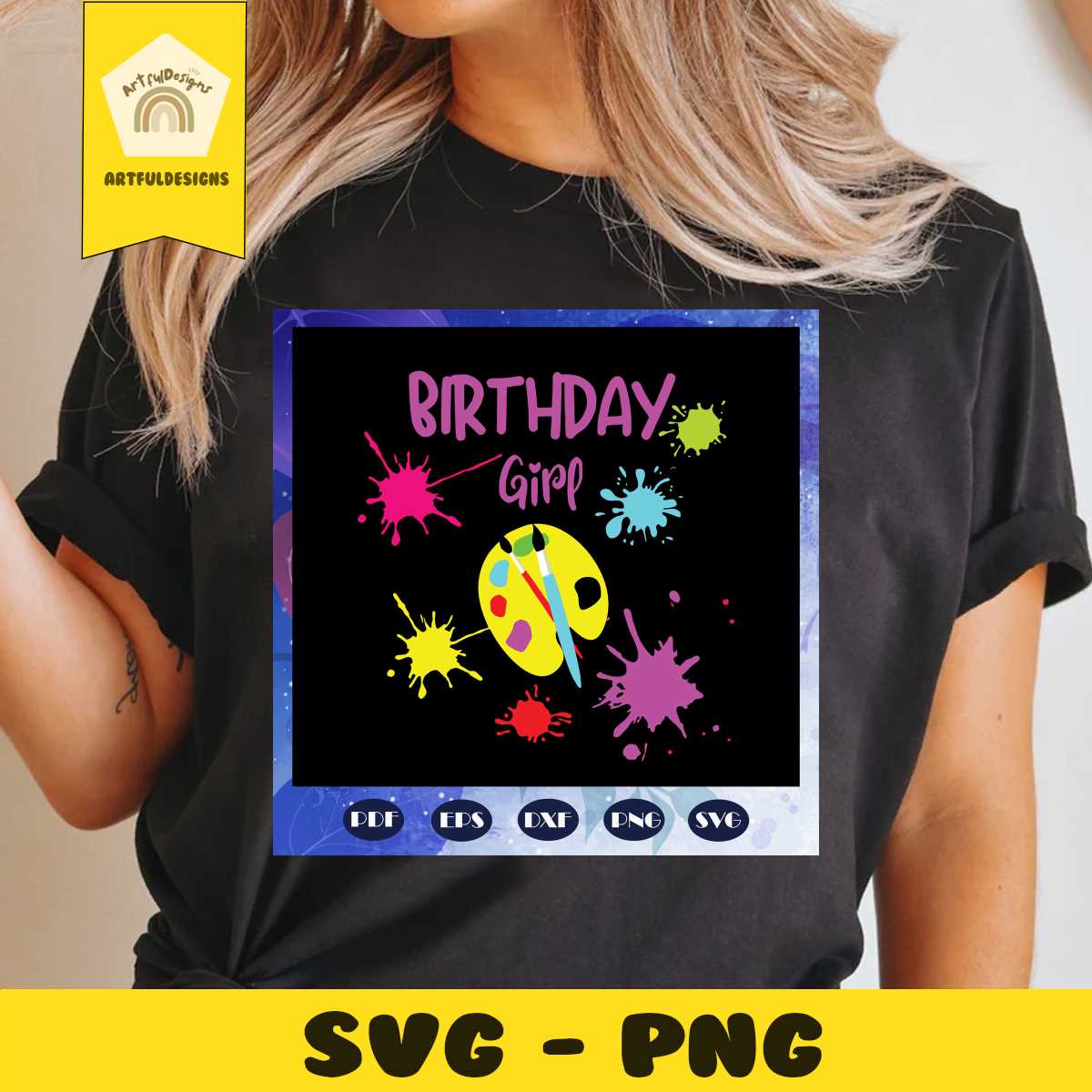 Kids Little Artist Paint Splatter, Birthday Girl, gift for g | Inspire ...