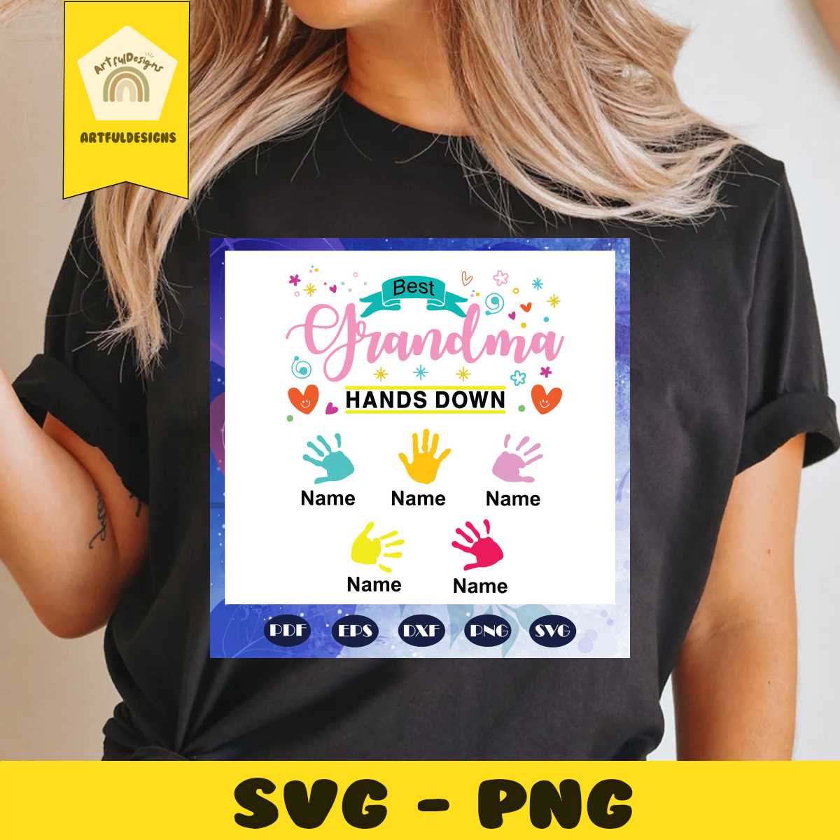 Best Grandma Hands Down Svg, Helping Hands Svg, Mothers Day | Inspire Uplift