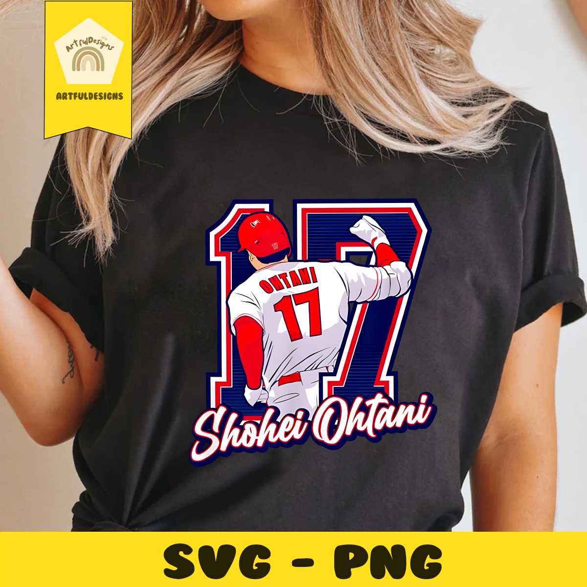 Shohei Otani 17 Baseball Player PNG | Inspire Uplift