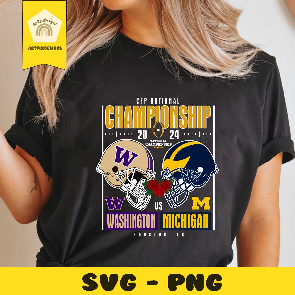 CFP National Champs Michigan vs Washington PNG | Inspire Uplift