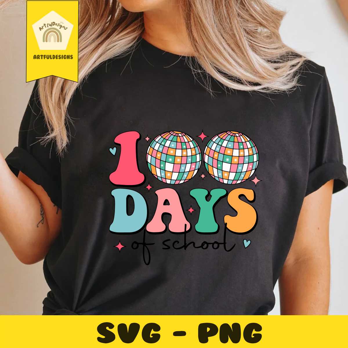 Disco Ball 100 Days Of School SVG | Inspire Uplift