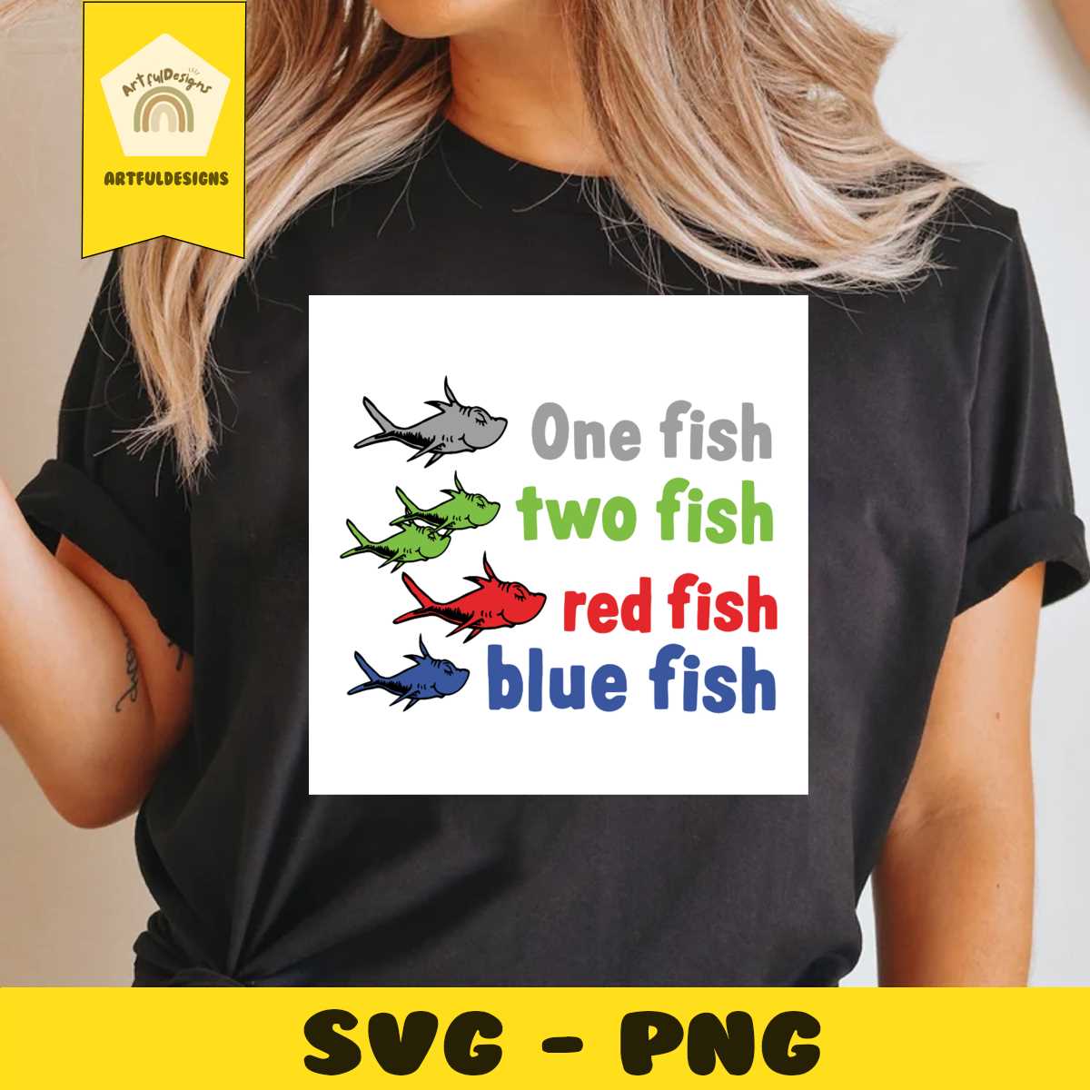 One Fish Two Fish Red Fish Blue Fish Svg, Dr Seuss Svg, Seus - Inspire ...
