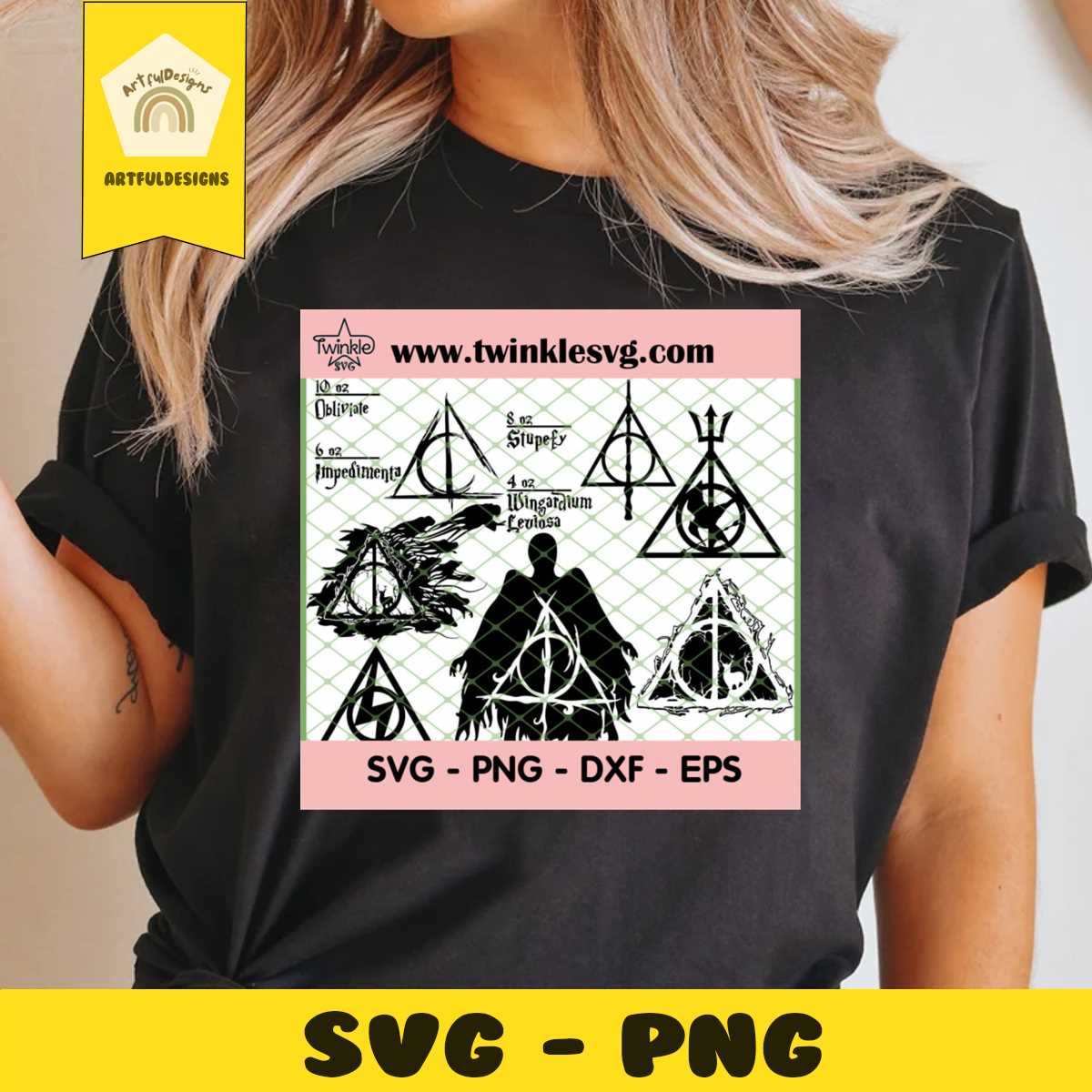 Harry Potter Deathly Hallows SVG, PNG, DXF, EPS, Design Cut | Inspire ...