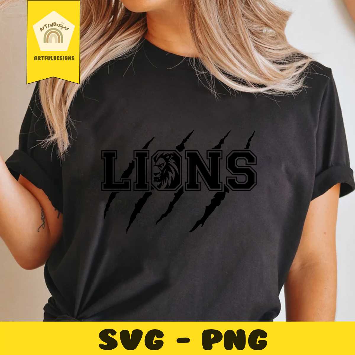 Scratch Lions Football Svg Cricut Football Download | Inspire Uplift