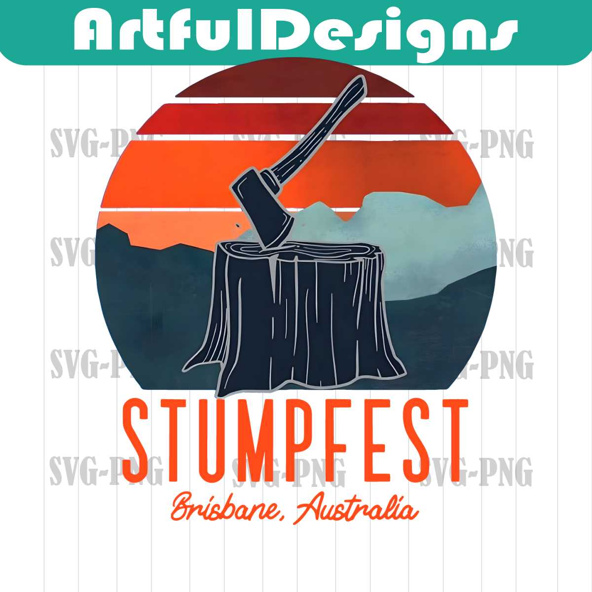 Retro Stumpfest Bluey Cartoon PNG - Inspire Uplift