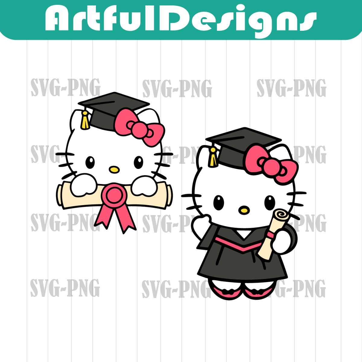 Hello Senior Kitty 2023 Graduation Season DXF, SVG, PNG File | Inspire ...