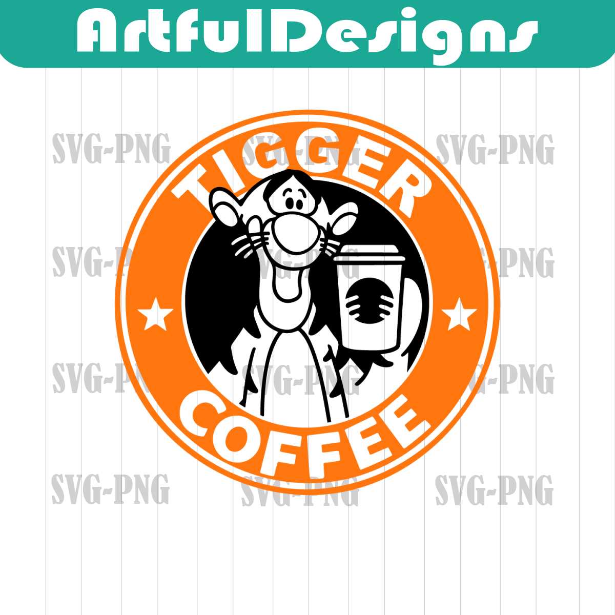 Tigger SVG coffee winnie the pooh coffee dxf png clipart, cu | Inspire ...