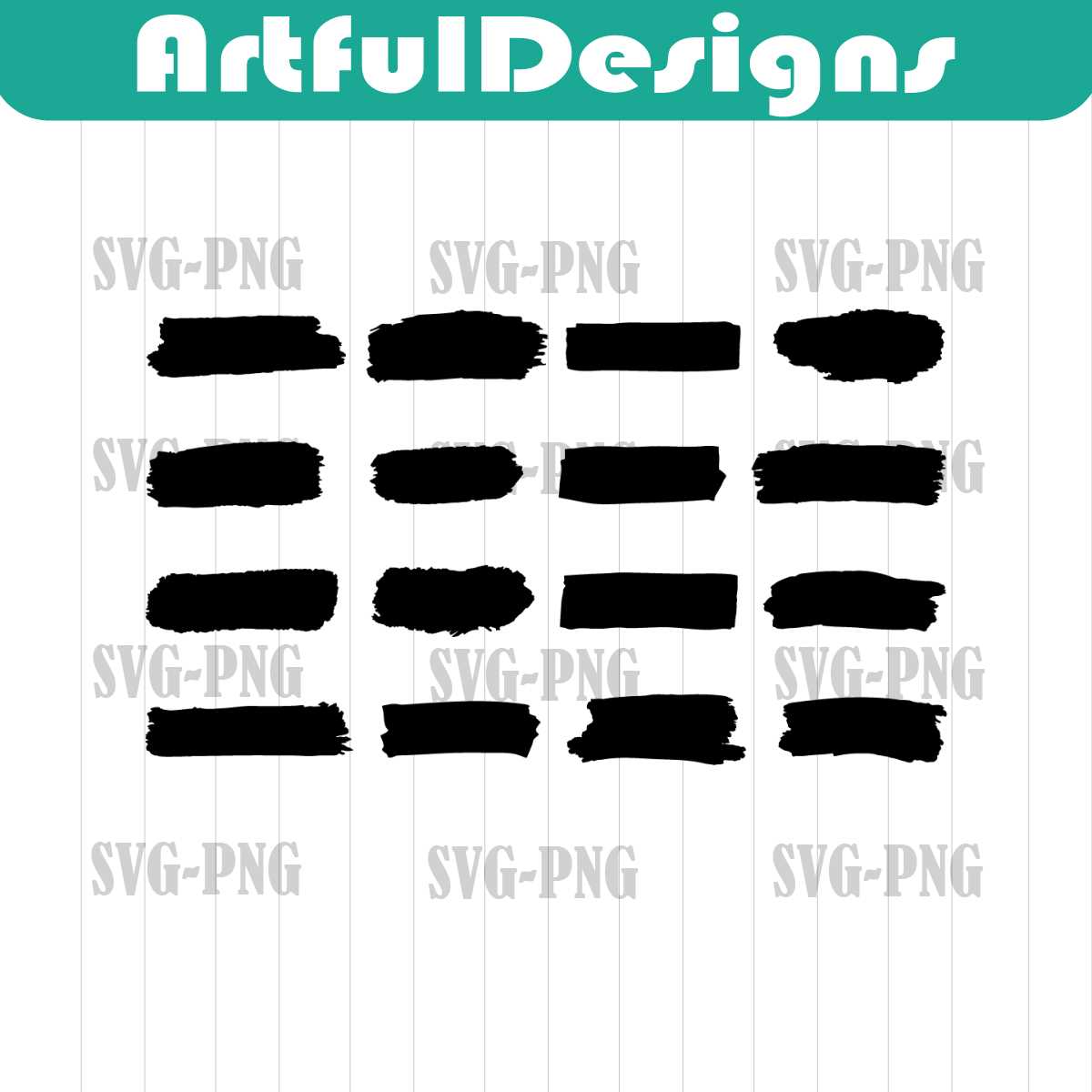 Paint Brush Strokes svg - Paint Stroke Cut File - Paint Silh | Inspire ...