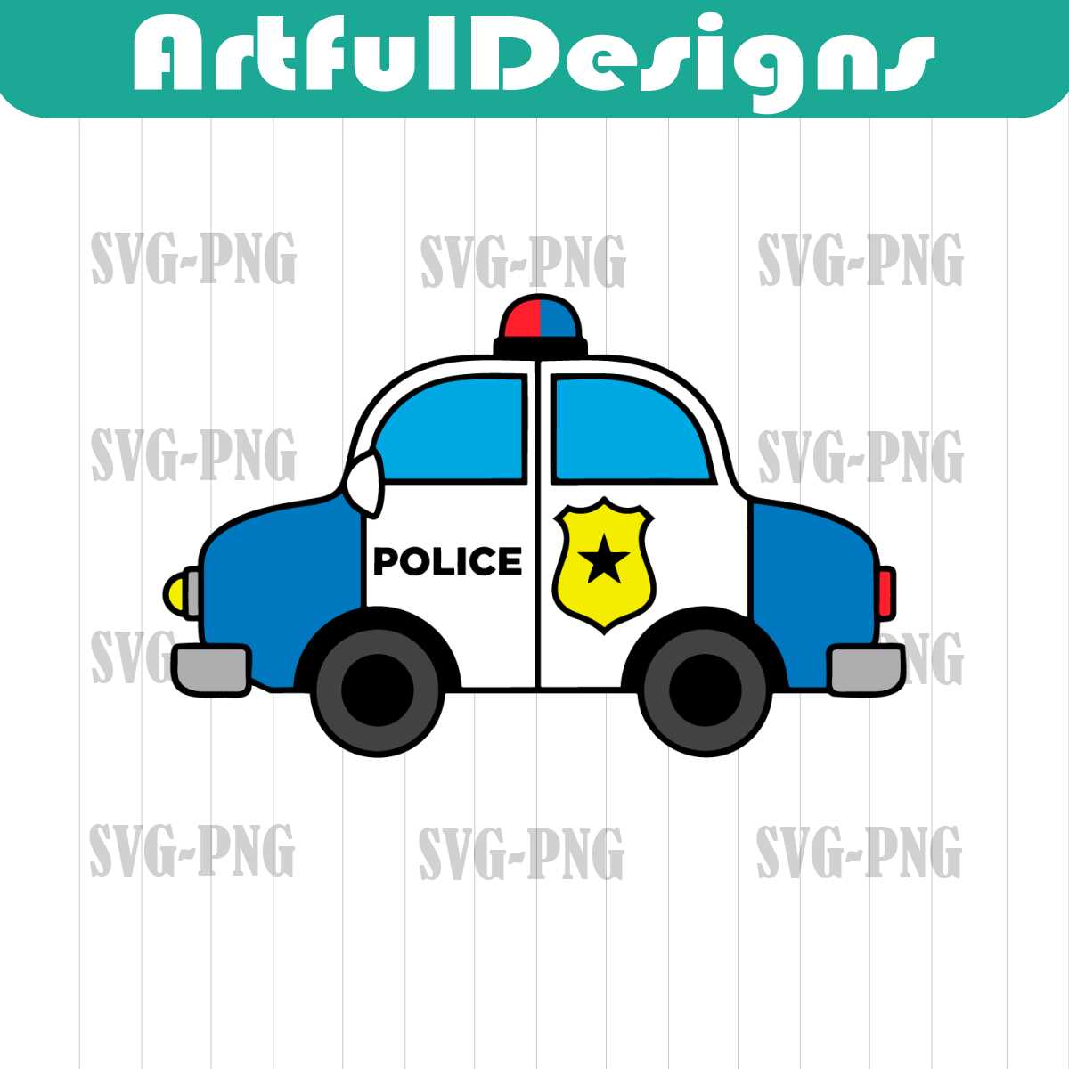 Police Car SVG Cop Clip Art Cut File Silhouette dxf eps png | Inspire ...