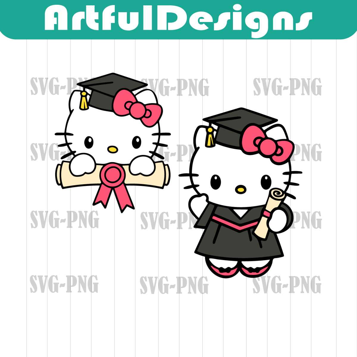 Hello Senior Kitty 2023 Graduation Season DXF, SVG, PNG File | Inspire ...