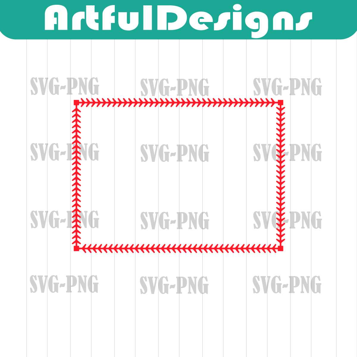 Baseball Stitch Rectangle Frame Svg, Baseball Monogram, Soft | Inspire ...