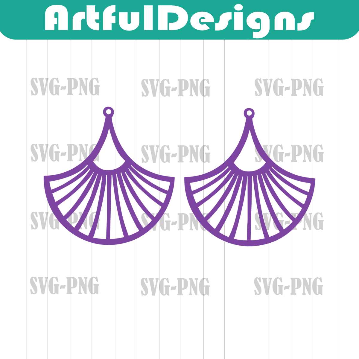 Fan Geometric Earring Svg Laser Cut File Svg for Glowforge a | Inspire ...