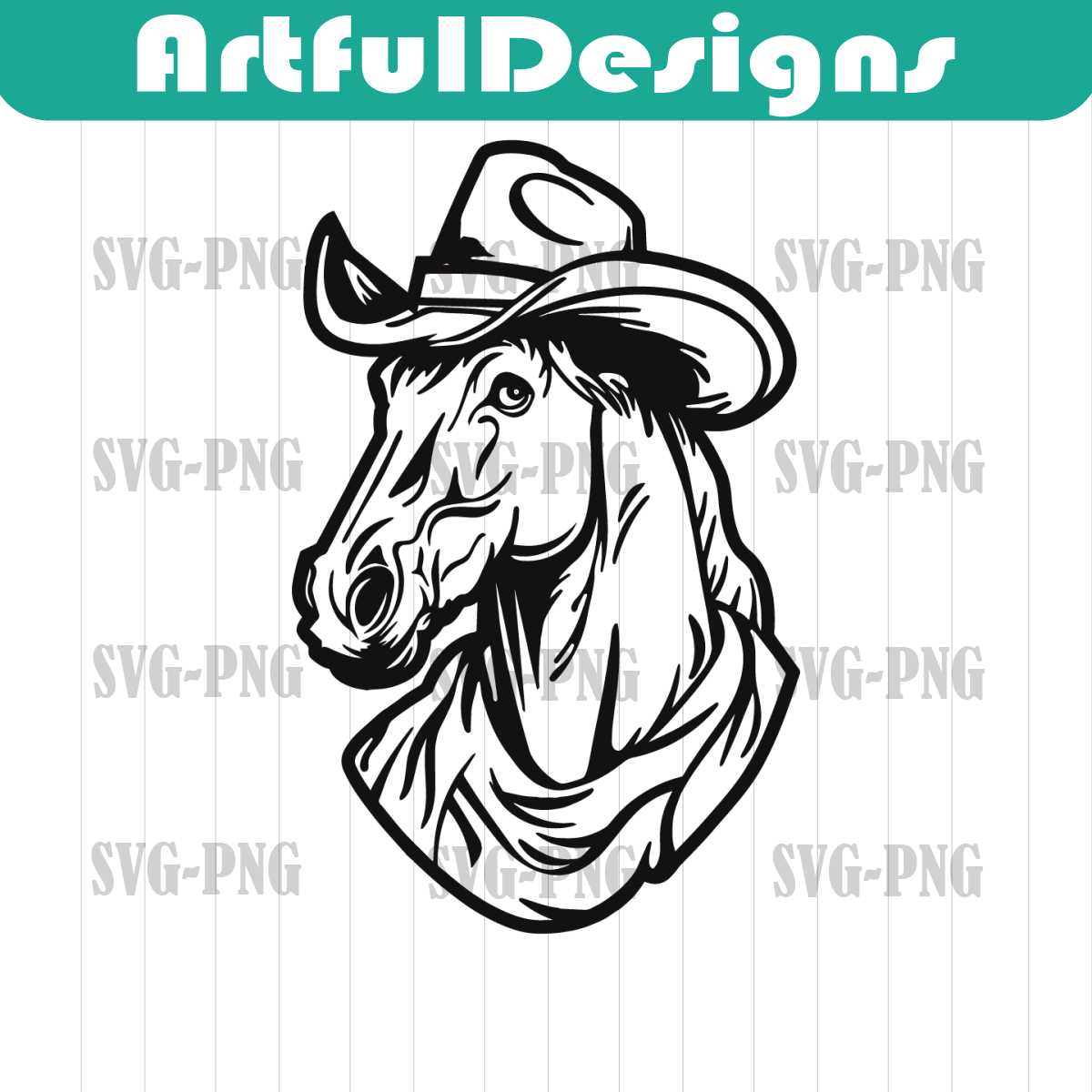 Horse Svg, Horse wearing cowboy hat svg, cowboy horse svg, h | Inspire ...