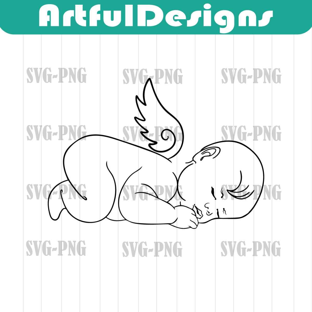 Baby Angel svg, Baby loss memorial svg, png files | Inspire Uplift