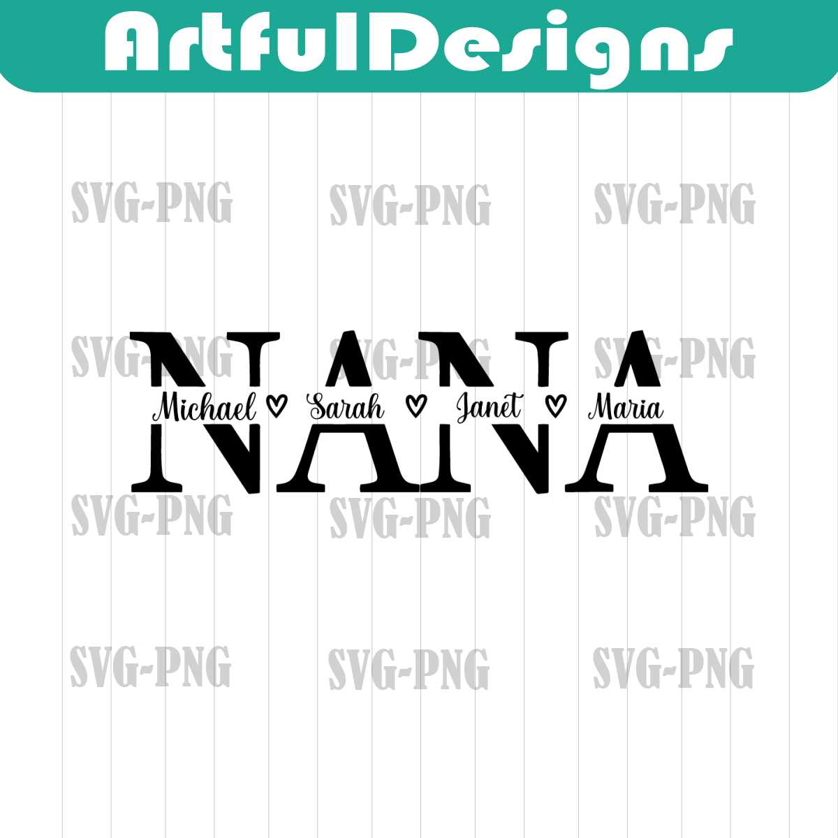 nana name svg - Inspire Uplift