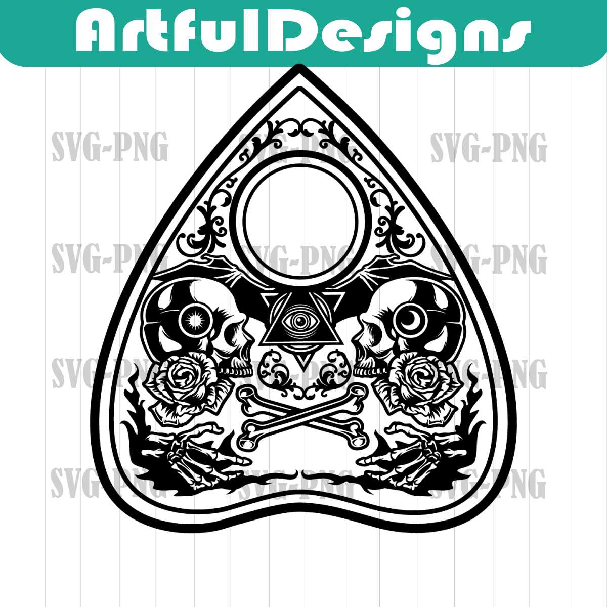 Ouija Planchette SVG | Spirit Board Game SVG | Cricut Cut Fi | Inspire ...
