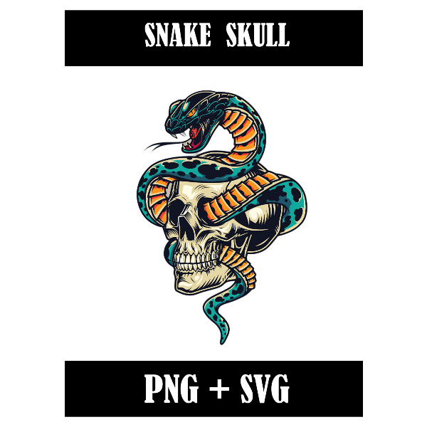 Snake skull svg, skull with Snakes, Snake skull clipart, Sn | Inspire ...