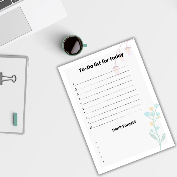 To Do List Printable, Minimalist, Daily list, Planner, sheet - Inspire ...