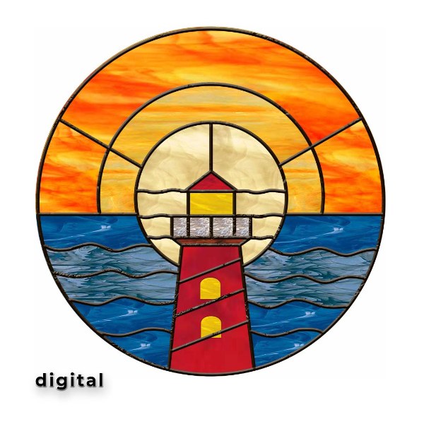 Ponce de Leon Lighthouse Stained Glass Pattern - Inspire Uplift