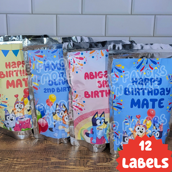 Bluey Inspired CapriSun Labels, Bluey Party Supplies, Bluey | Inspire ...