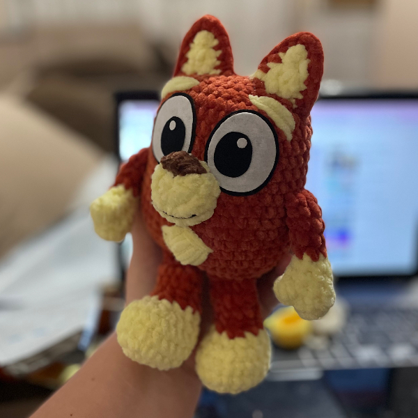 Handmade crochet small rusty dog toy 9 inches, perfect gift | Inspire ...