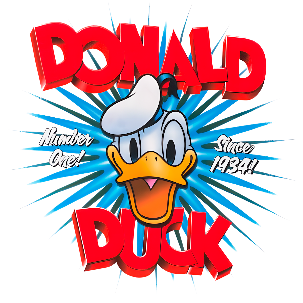 Donald Duck Number One Since 1934 90th Birthday PNG | Inspire Uplift