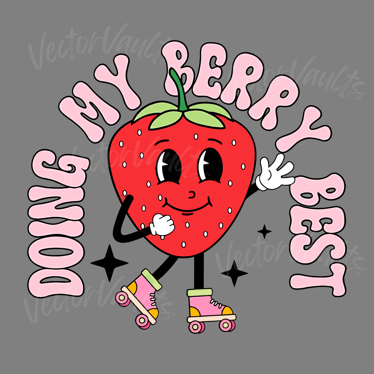 Doing My Berry Best Strawberry SVG Digital Download Files | Inspire Uplift
