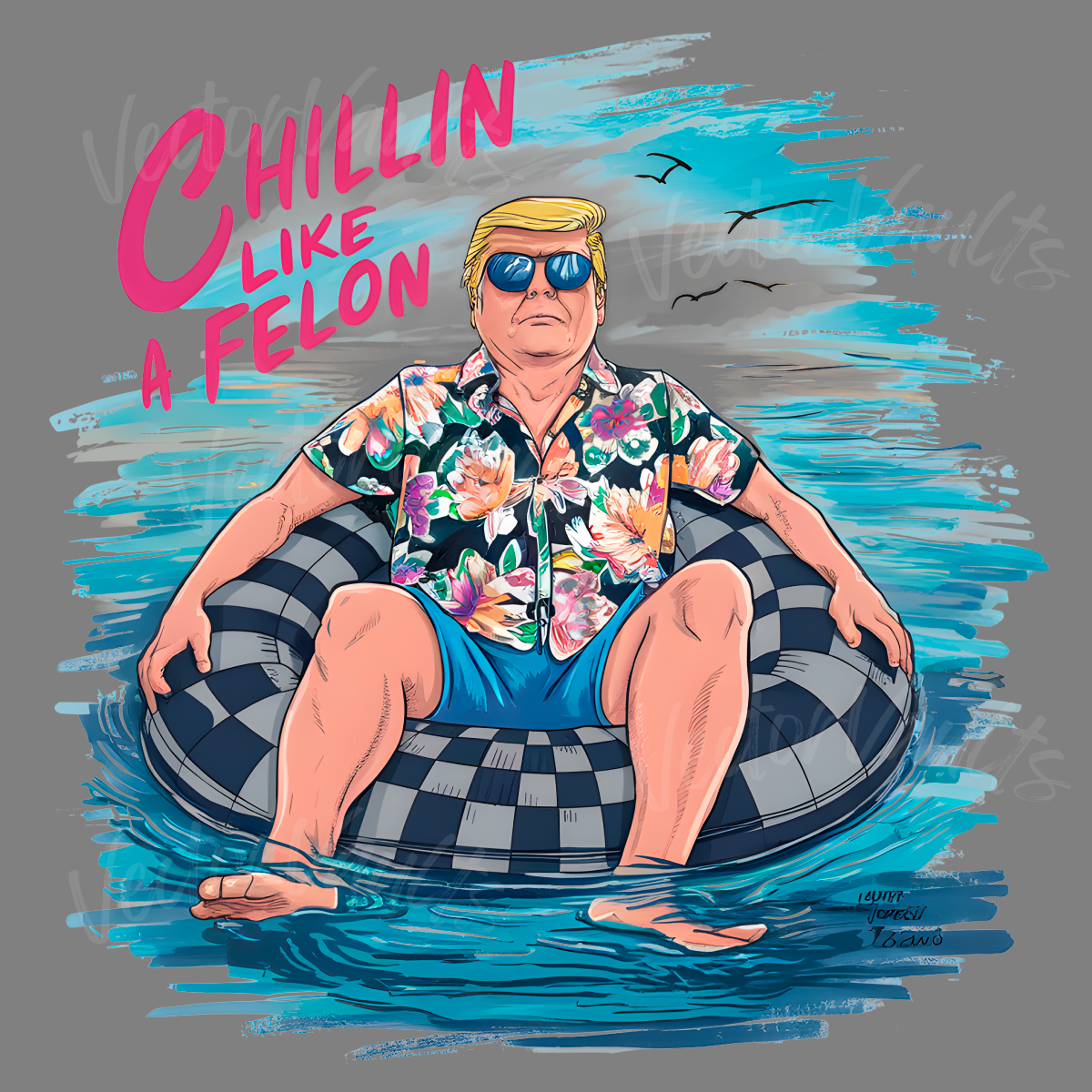 Retro Chillin Like A Felon Great Maga King PNG - Inspire Uplift