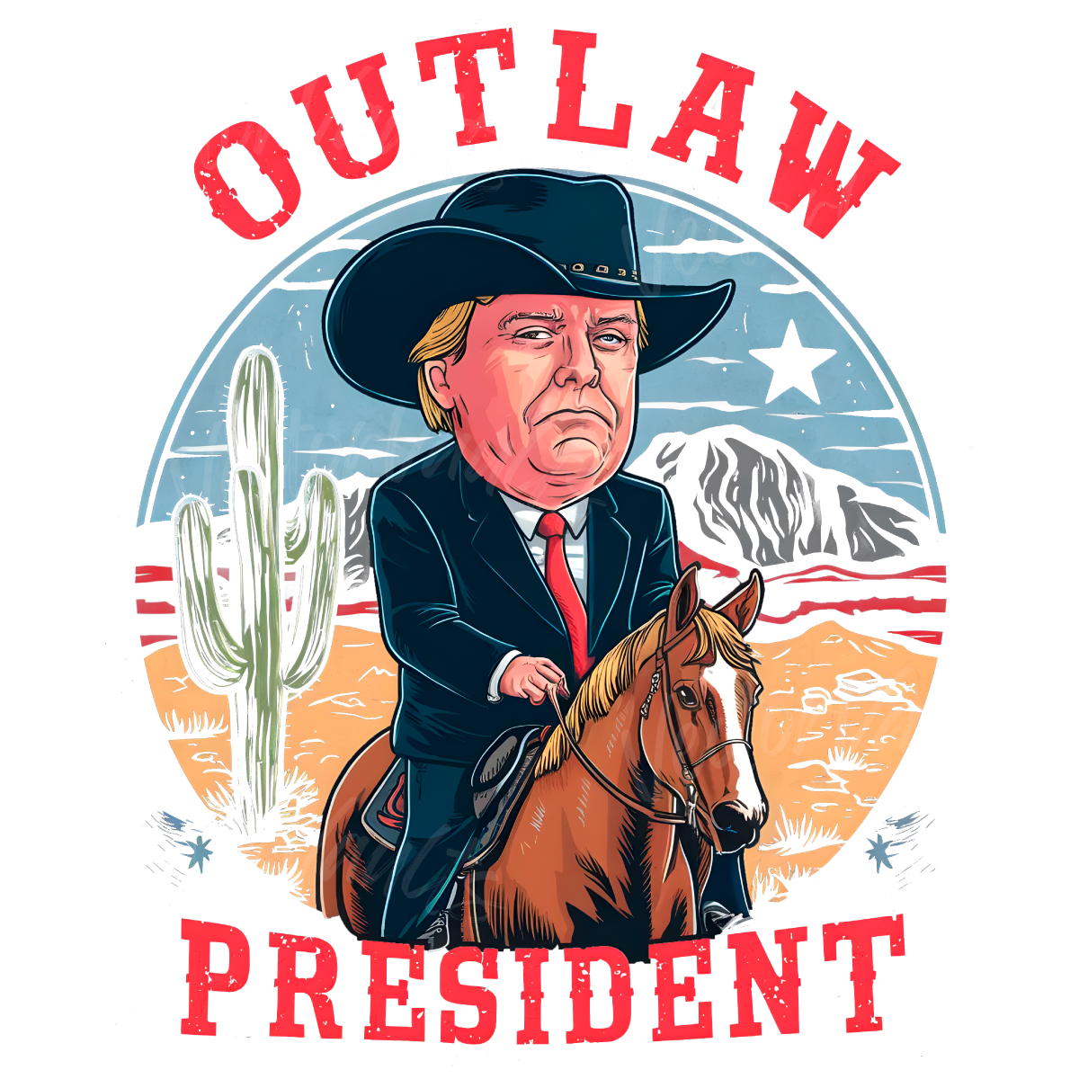 Funny Outlaw President 2024 Election PNG | Inspire Uplift