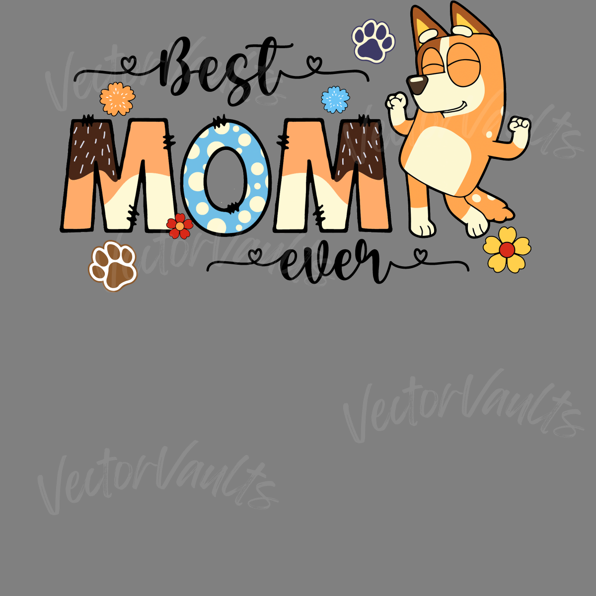 Chilli Heeler Best Mom Ever Bluey Mama PNG - Inspire Uplift