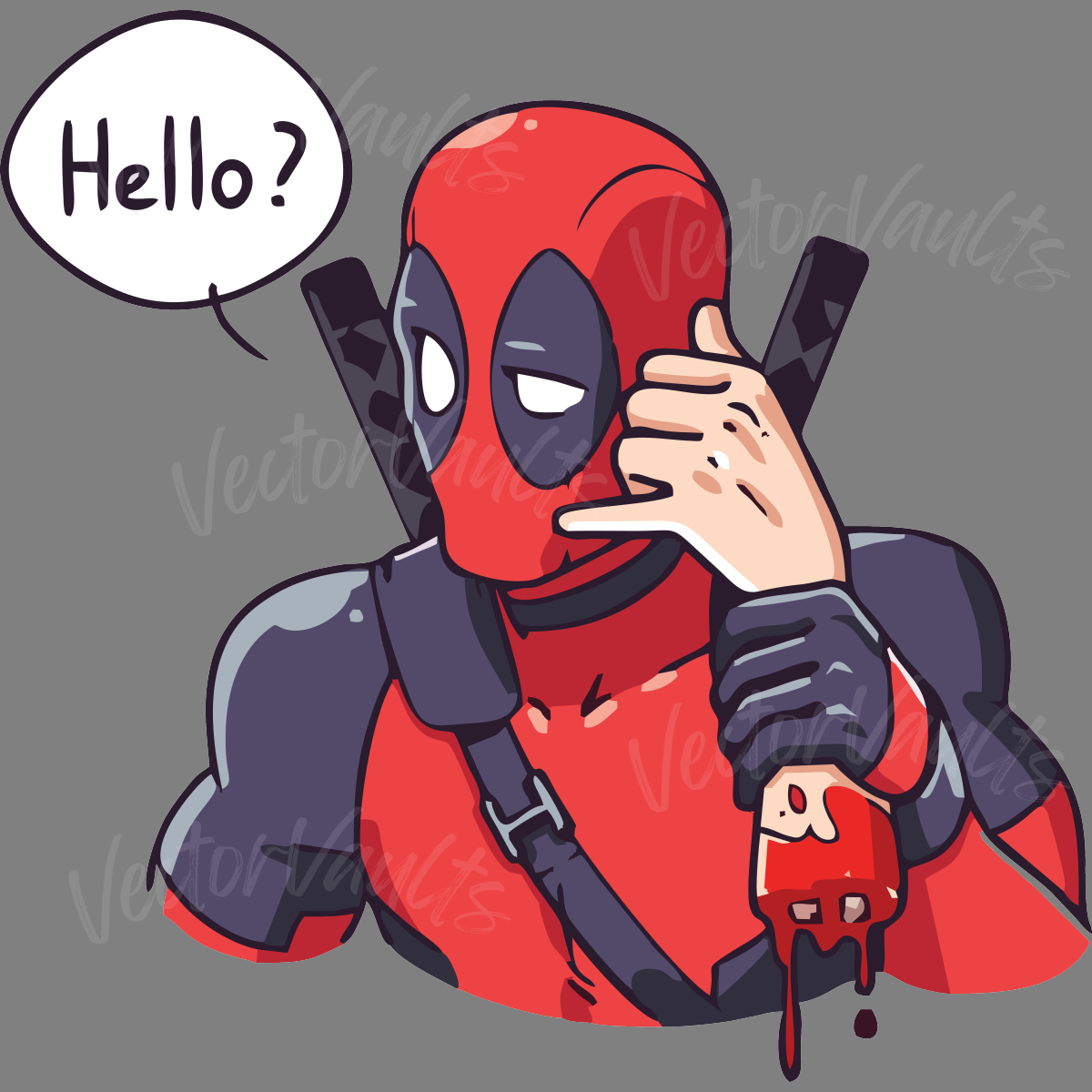 Hello Deadpool Character SVG Instant Download | Inspire Uplift