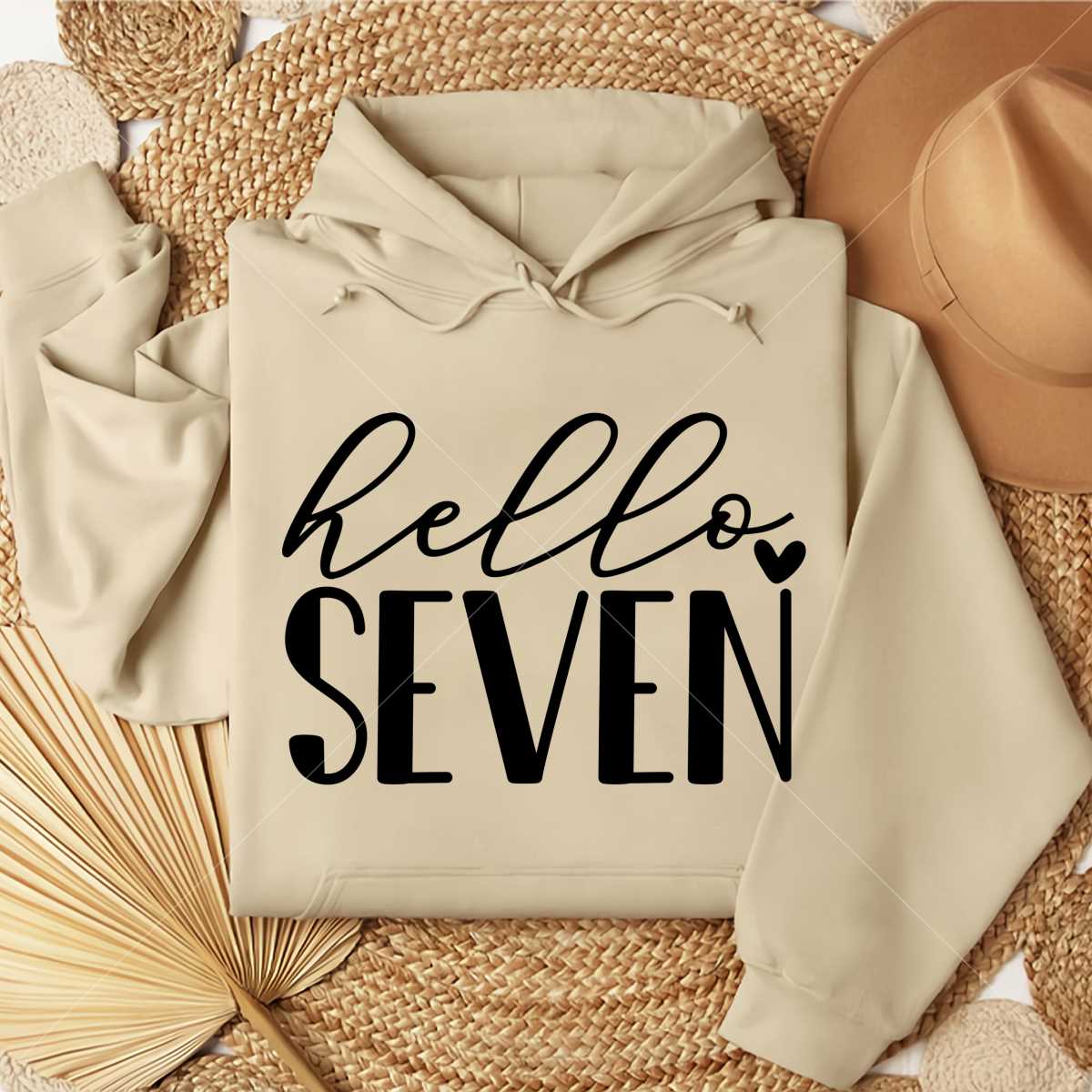 Hello Seven SVG - 7th Birthday Girl SVG | Inspire Uplift