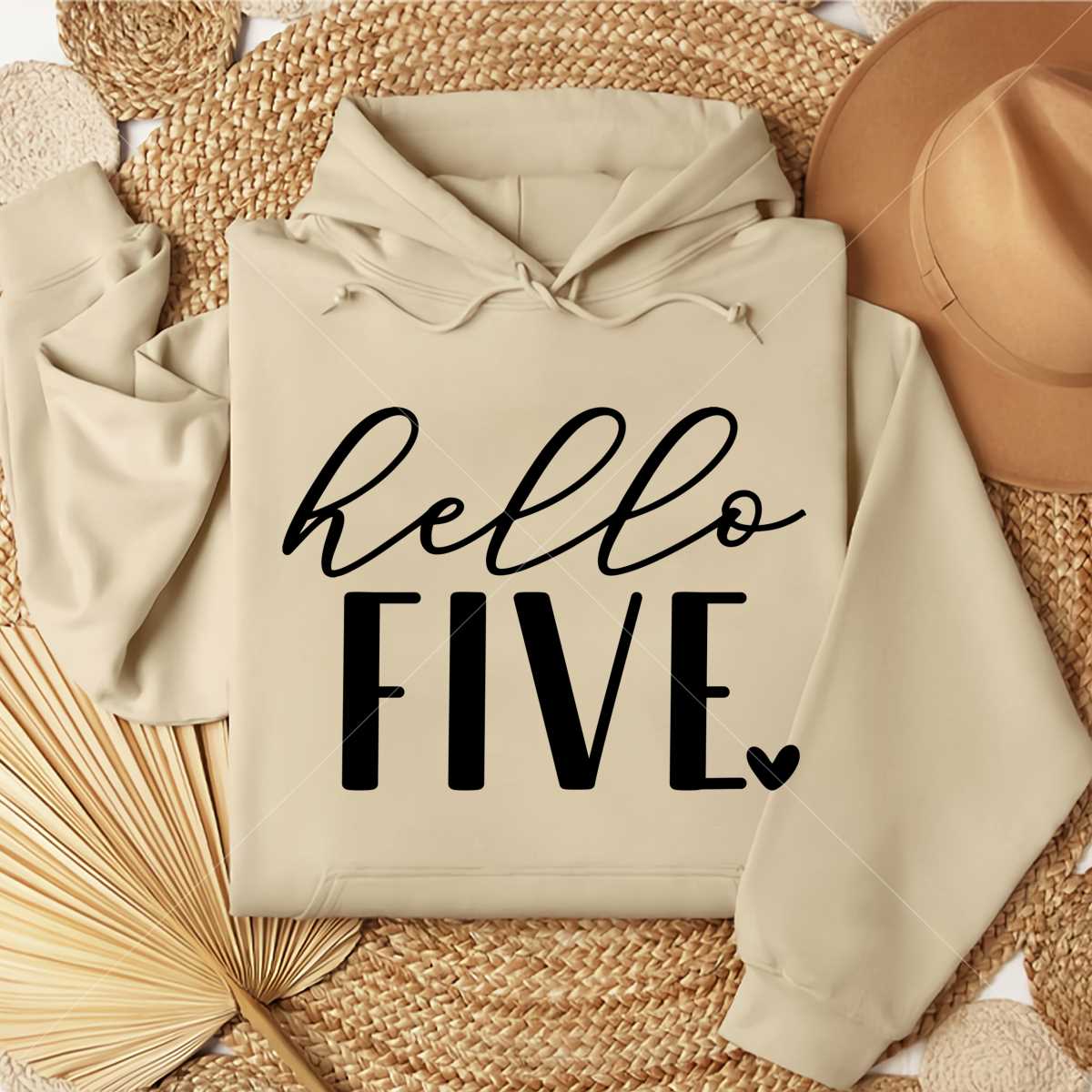 Hello Five SVG - 5th Birthday Girl SVG | Inspire Uplift